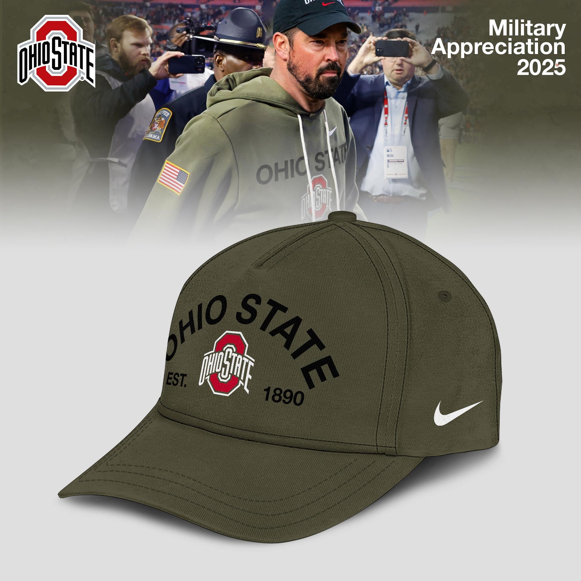 Ohio State Buckeyes 2025 Military Appreciation Limited Edition Hoodie ...
